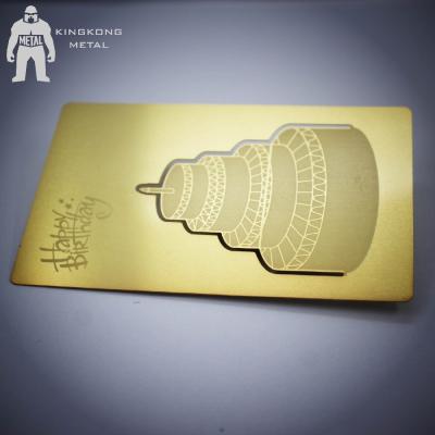 Cina Soppressione il biglietto da visita brillante su misura del metallo dell'oro scavano fuori il logo incissione all'acquaforte in vendita