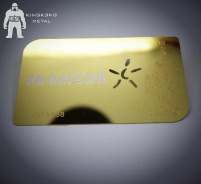 Cina Soppressione il biglietto da visita brillante su misura del metallo dell'oro scavano fuori il logo incissione all'acquaforte in vendita