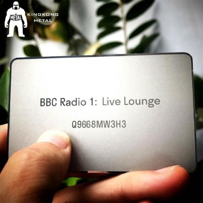 China Customised Design Deboss Textured Finish Metal Business Credit VIP Card for sale