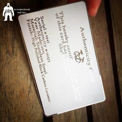 China Customised Design Deboss Textured Finish Metal Business Credit VIP Card for sale