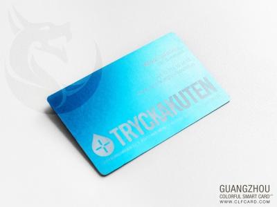 China Colored  Metal Business Cards Printing , Square Custom Aluminum Business Card for sale