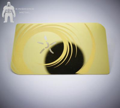 Cina Biglietti da visita dell'oro anodizzati taglio del laser con lo specchio su spessore della parte posteriore 0.3mm 0.5mm in vendita