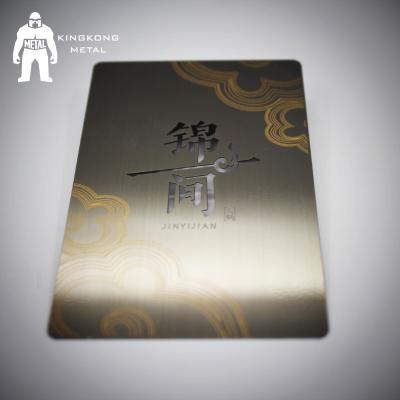 Cina Biglietto da visita del metallo placcato pistola su ordinazione dell'acciaio inossidabile di logo del rifornimento della fabbrica della carta del metallo in vendita