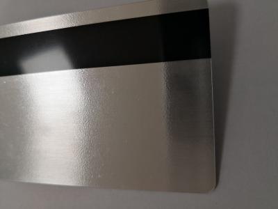 China Silver Brushed Material PVC Member Card With HiCo Magnetic Stripe 85.6*54mm for sale
