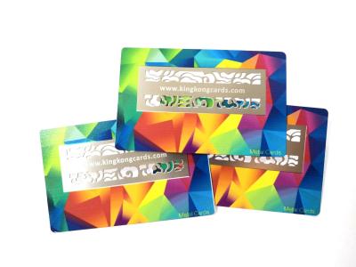 China Color Printed Stainless Steel Metal ID Card With Laser Cut Logo 85x54x0.5mm for sale
