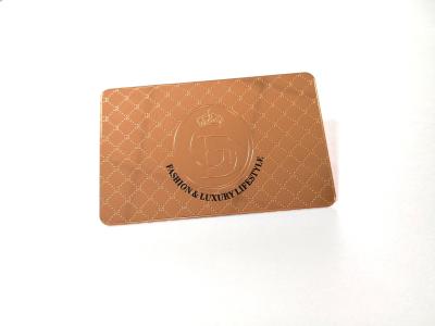 China Copper 0.5mm Business Membership Card Shinny Frosted for sale