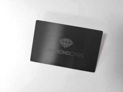 Cina Il nero opaco di PVD ha spazzolato la carta di affari VIP del metallo di 0.8mm in vendita