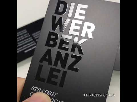 Carte en PVC-Noir avec logo et imprimé UV-Brillant