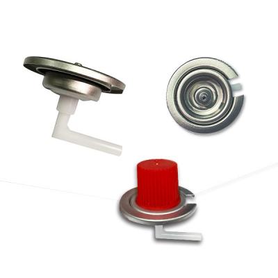 China Red Cover Tinplate Portable Butane Gas Bottle Valve One Inch for sale