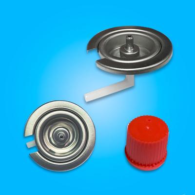China Empty 227g Butane Gas Bottle Valve One Inch Cartridge Gas Valve With Nozzle for sale
