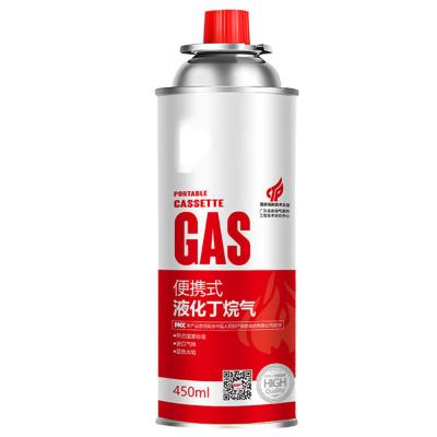 China Outdoor Adventure Butane Gas Canister Butane Fuel Can Straight Wall Type for sale