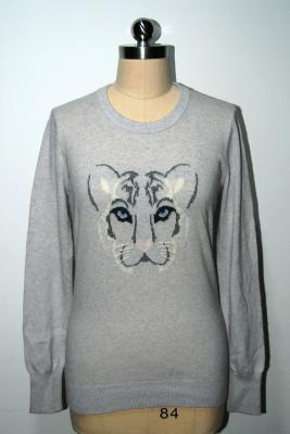 Cina Maglione del modello del leopardo del pullover, cotone lungo 100% dei maglioni della manica delle donne in vendita
