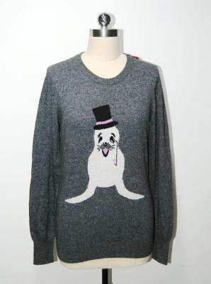 Cina Intarsio del modello del pinguino che tricotta i maglioni dei modelli per morbidezza Handfeel delle donne in vendita