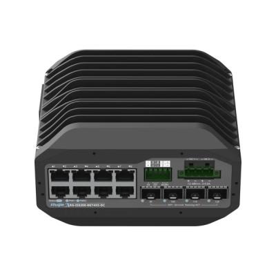China Industrial Rugged 8-Port Gigabit + 4x10G SFP+ Ruijie Switch With Dual Power Fanless Design for sale
