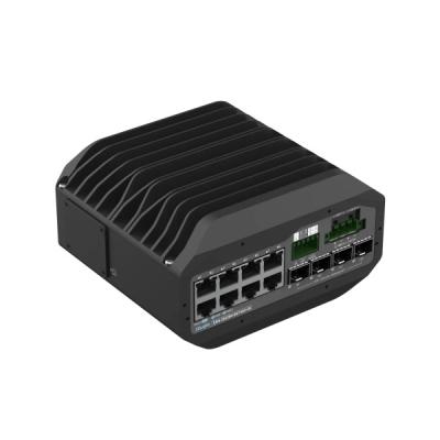 China Industrial Rugged 8-Port Gigabit + 4x10G SFP+ Ruijie Switch With Dual Power Fanless Design for sale