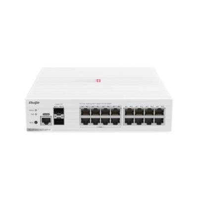 China 16-Port Gigabit Ruijie Switch With 2 SFP Slots Web Managed VLAN QoS Support for sale