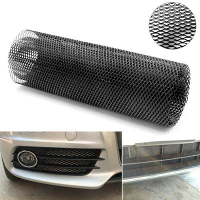 China Hot Sale Hexagonal Aluminum Mesh Grill Cover Car Bumper Fender Hood Vent Grille Net Universal Black Wholesale for sale