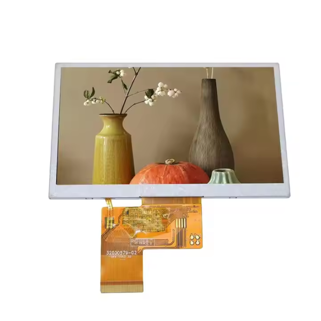 4.3 inch TFT LCD display module showing clear display quality and compact design