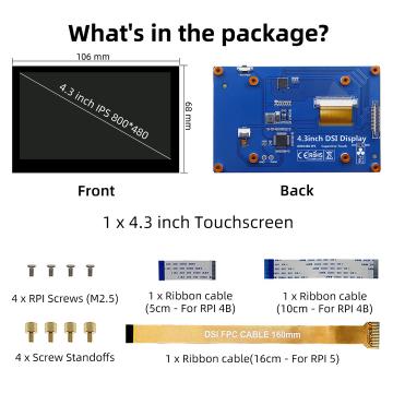 Quality 4.3 Inch 800x480 Capacitive Touch Screen Display With IPS TFT Technology for sale