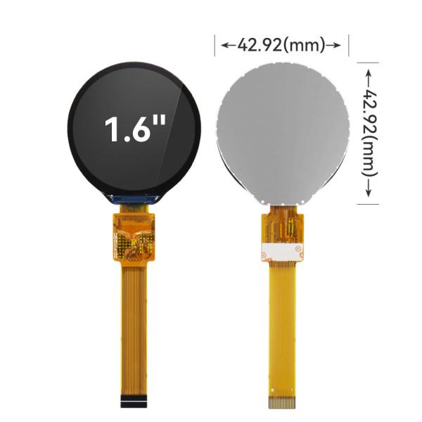 Quality 1.6 Inch Round LCD Display 400*400 Resolution Optional Touch QSPI MIPI for sale