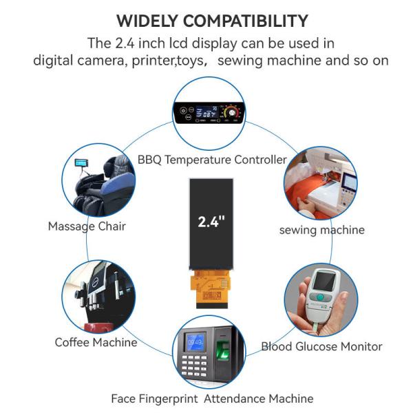 Quality 2.4 Inch Bar Type LCD Display 222×480 Resolution SPI RGB LCD Display for sale