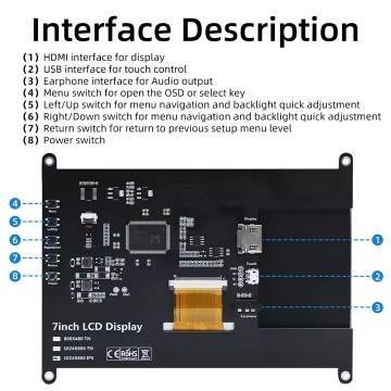 Quality 7 Inch 1024x600 Capacitive Touch Screen With 5 Point Capacitive Touch Screen for sale