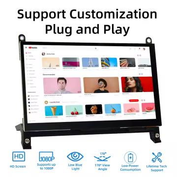 Quality 7 Inch 1024x600 Capacitive Touch Screen With 5 Point Capacitive Touch Screen for sale