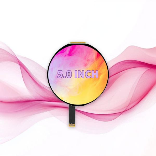 Quality 5 Inch Round LCD Display 1080*1080 Resolution Optional MIPI Touch Screen for sale