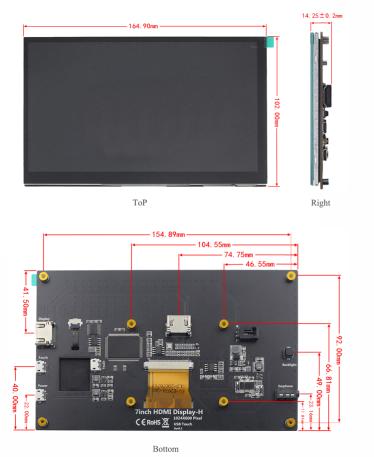 Quality YQX6-7C 1024*600 7 Inch HDMI LCD Display , Raspberry Pi Touch Screen for sale