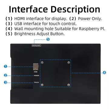 Quality 8 Inch HDMI Display 1280*800 Resolution 5 Point Capacitive TouchScreen for sale