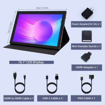 Quality Portable 10.1 Inch Capacitive Touch Screen 1280*800 IPS LCD Display Module for sale