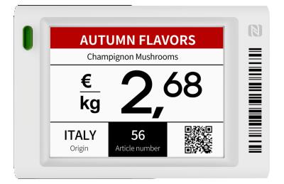 China 1.8 Inch E-paper Display 224×168 Resolution 24pin Low Power Consumption 4-Color E-Ink Screen for sale