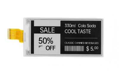China 3.5 Inch E Paper Display 184×384 Resolution 24pin Black / White 2 Coloured E Ink Display for sale