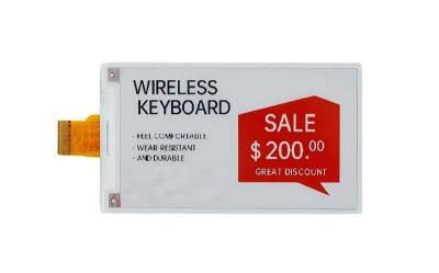 China 3.7 Inch E-paper Display 240×416 Resolution Black/White/Red 3-Color E-Ink Screen for sale