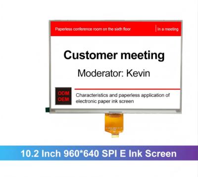 China 10.2 Inch Electronic Paper Display 640×960 Black / White / Red 3 Color E Ink Screen for sale