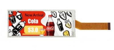 China 4.37 Inch E Paper Display 176×480 Resolution Black / White / Red 3 Color E Ink Screen for sale