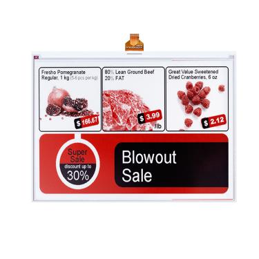 China 13.3 Inch E Paper Display 960×680 Resolution Black / White / Red 3 Color E Ink Display for sale