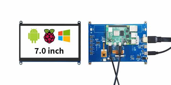 Quality 7 Inch 1024x600 HDMI LCD Display with 5-Point Capacitive Touch and Raspberry Pi for sale