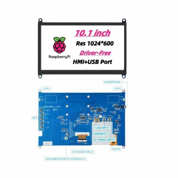 Quality 10.1 Inch IPS HDMI LCD Display with 1024×600 Resolution and Raspberry Pi Compatibility(450/800cd/m² Optional ) for sale