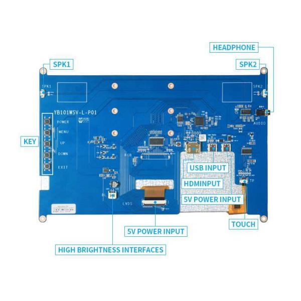 Quality 10.1 Inch IPS HDMI LCD Display with 1024×600 Resolution and Raspberry Pi for sale