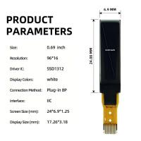 China 0.69 Inch OLED Display Module with 96×16 Resolution and I2C Interface for sale