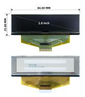 China 2.8 Inch OLED Display Module 256x64 Resolution Parallel/SPI Interface for sale