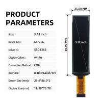 China 3.12 inch 256x64 Pixel High Brightness OLED Display Module with Serial Interface for sale