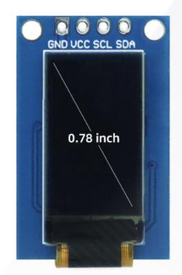 China 0.78 Inch 80x128 Dot Matrix OLED Module SH1107 COG I2C 2-Pin 3.3~5V -40~70℃ for sale