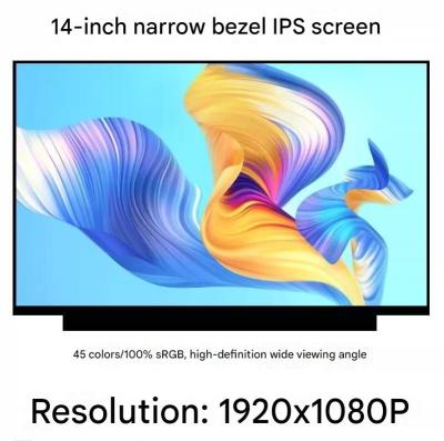 China HKC MB140CS01-3 14 Inch Full HD 1920x1080 TFT LCD Panel with 2 Lane eDP 1.2 Interface and Anti-Glare Surface for sale