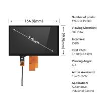 China 7 Inch 1024x600 Resolution TFT LCD Display Module with LVDS Interface and Full Viewing Angle for sale