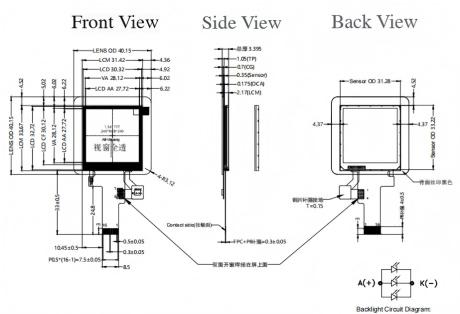 Quality 1.54 Inch Full View IPS Touch Display 240×240 SPI TFT LCD Module for Small for sale