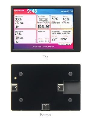 China YBN035JGU-Q1 3.5-inch Type-C display secondary screen case, USB direct connection, surveillance computer, high-definition IPS screen, Aida64 for sale