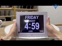 8 inch digital picture frame  lcd display video music player remote
