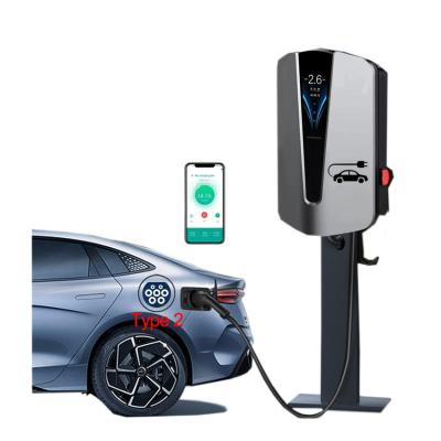 China AC OCPP Electric Car Charger Station with Type 2/Type 1/GBT Cable Connector 7KW/11KW/22KW for sale